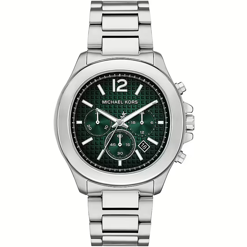 Michael Kors Sage Oversized MK9191 Green Dial Chronograph Quartz Stain ...